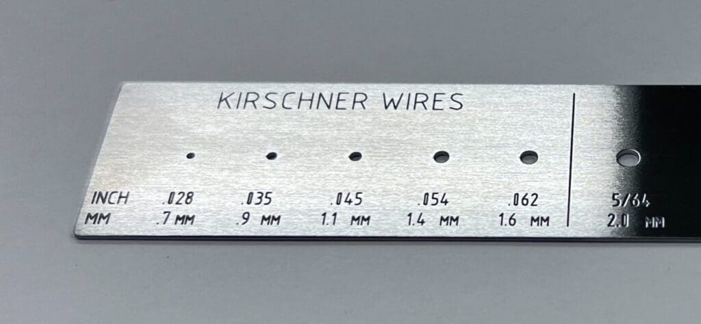 RULER, K-WIRE AND PIN GAUGE - American Surgical Specialties Company
